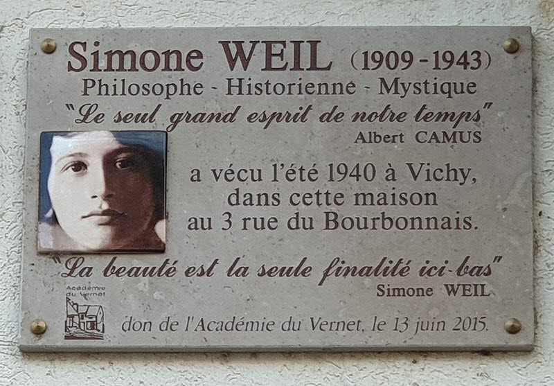 La disparition de la philosophe française Simone Weil