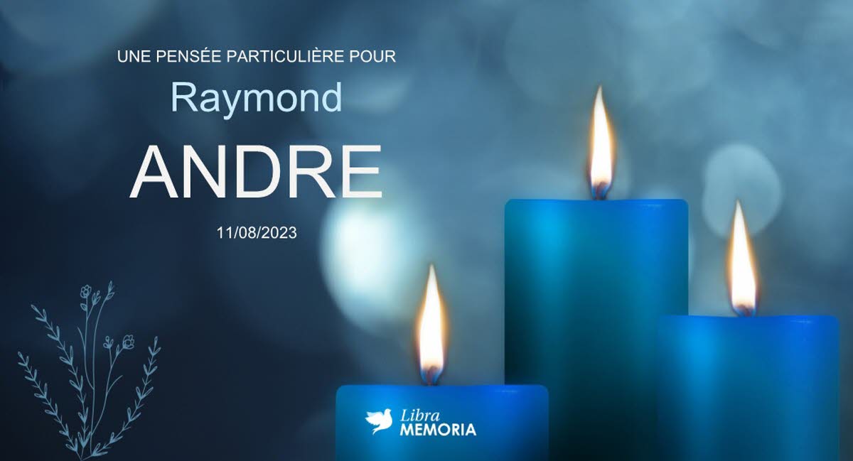 Avis de décès de Monsieur Raymond ANDRE paru le 16/08/2023 dans Le ...
